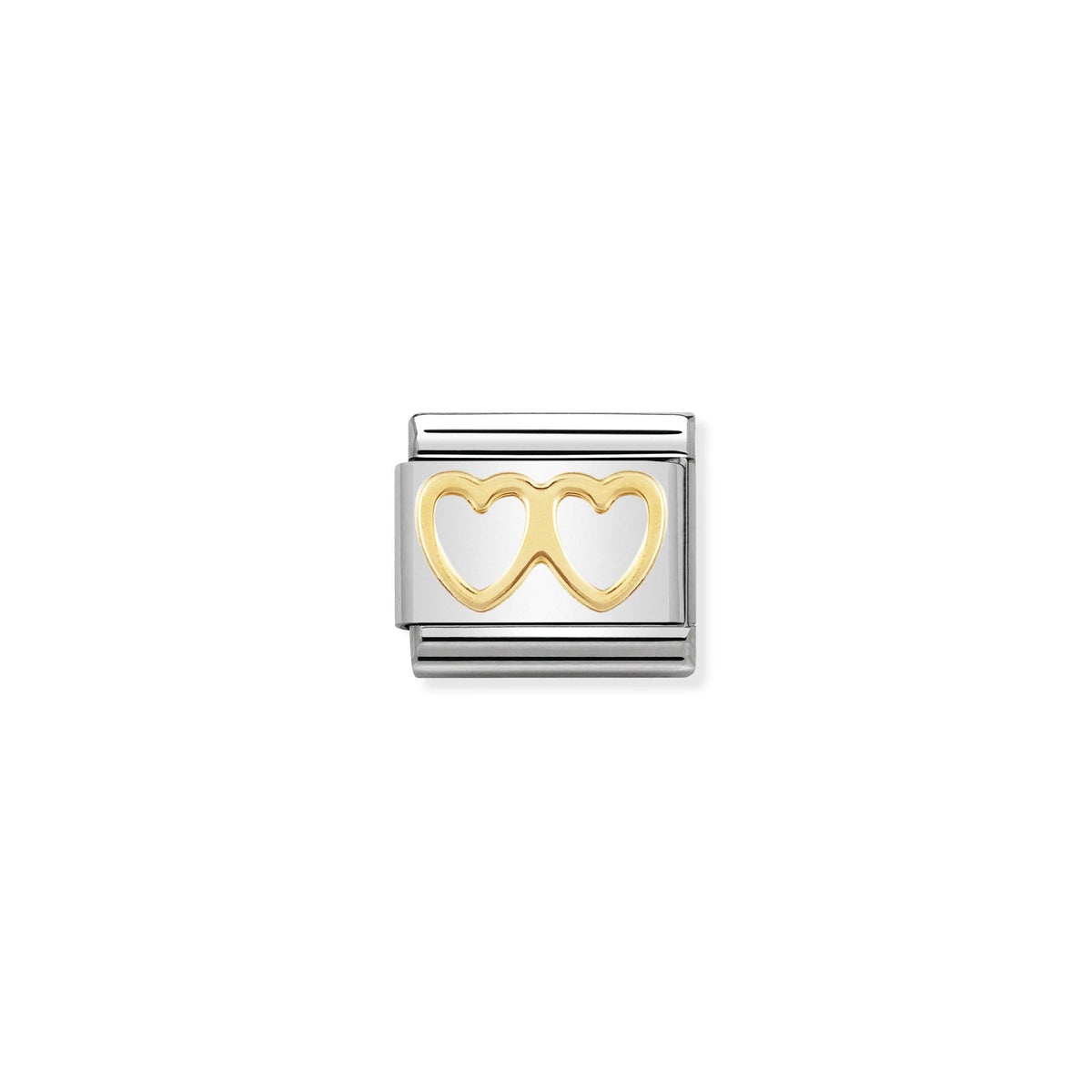 COMPOSABLE CLASSIC LINK 030116/03 DOUBLE HEART IN 18K GOLD – Nomination